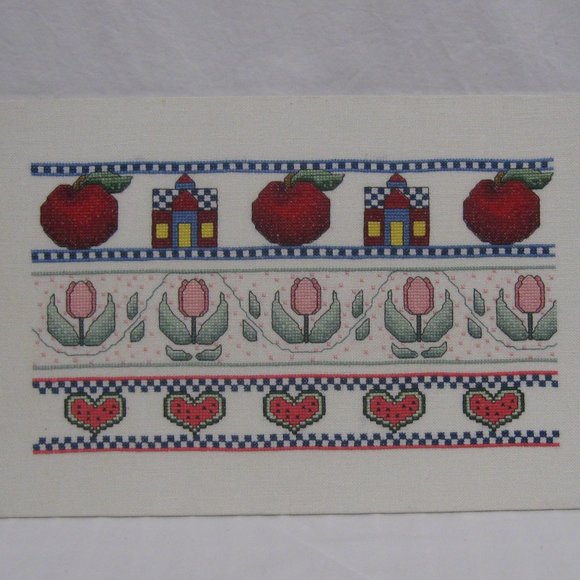 Hand Crafted | Art | Vintage Petite Point Needlepoint Sampler Americana ...